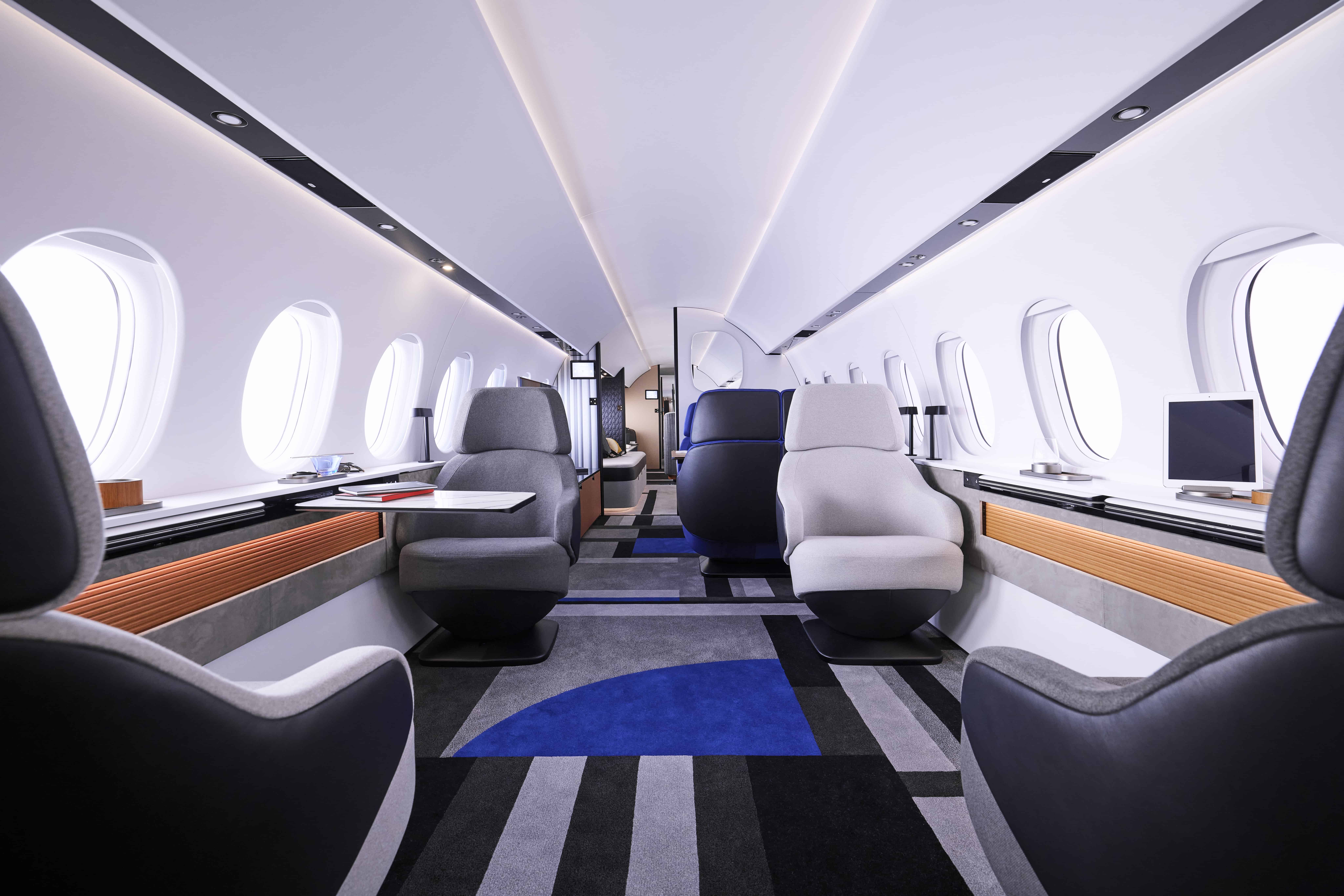 largest private jet interior